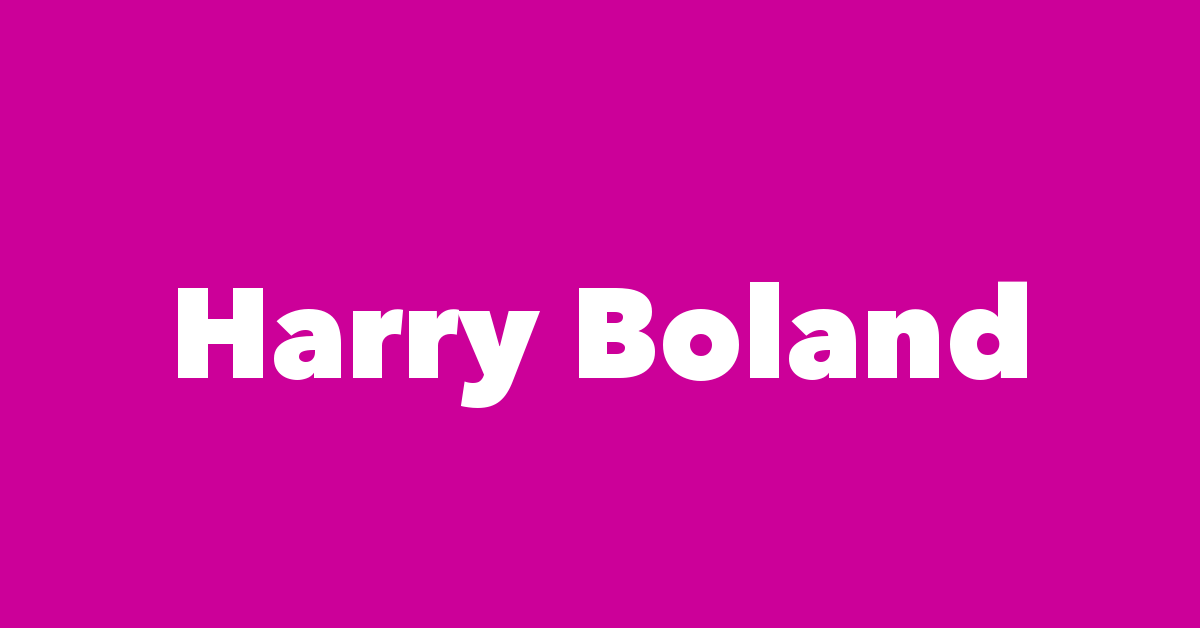 Harry Boland - Spouse, Children, Birthday & More