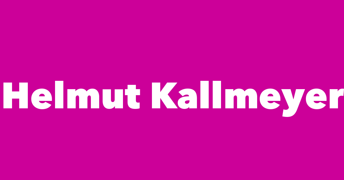 Helmut Kallmeyer - Spouse, Children, Birthday & More