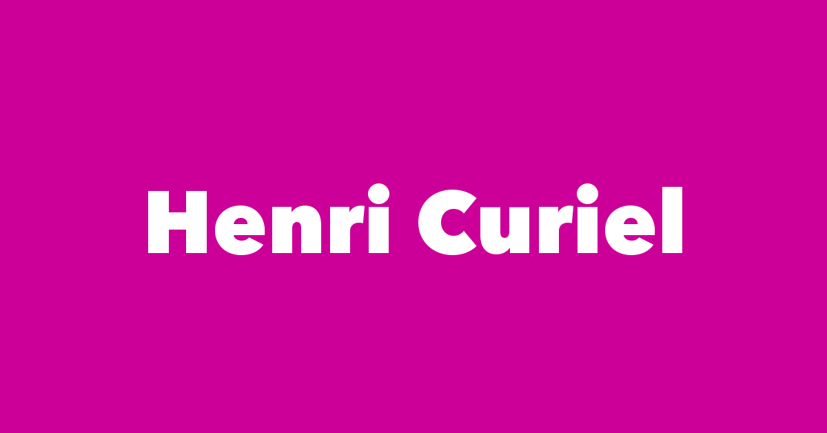 Henri Curiel - Spouse, Children, Birthday & More