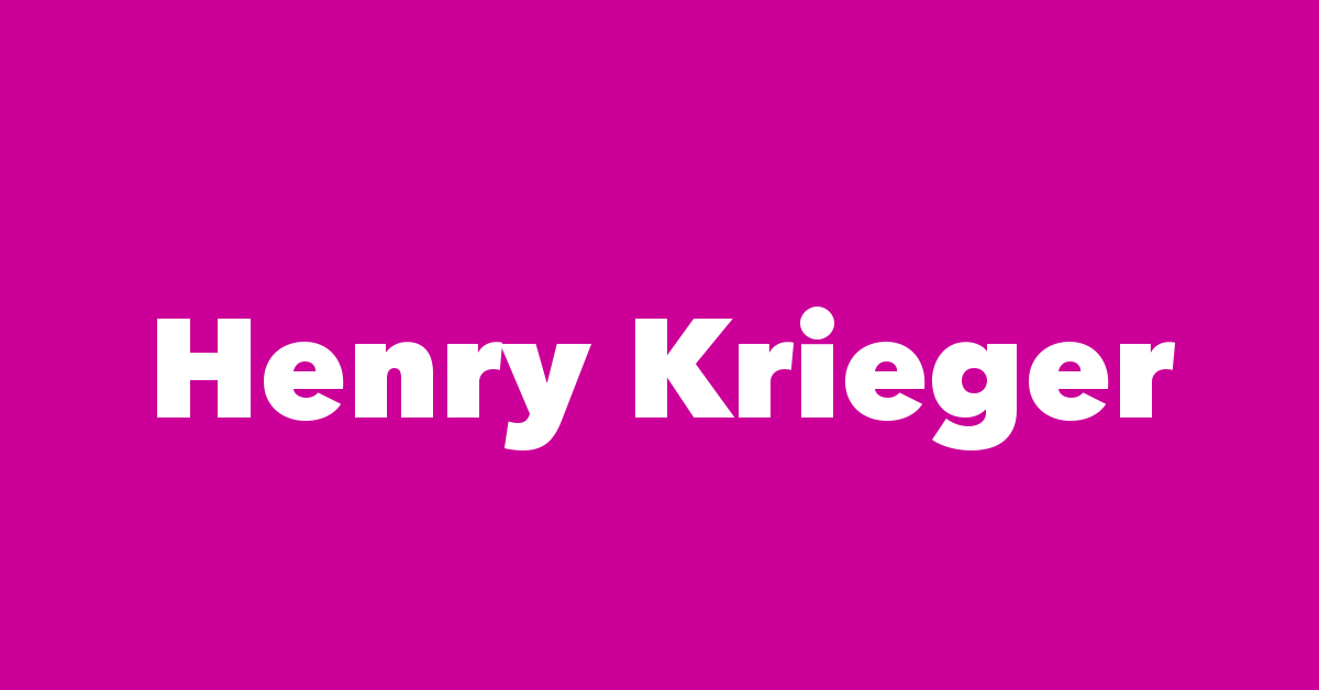 Henry Krieger - Spouse, Children, Birthday & More