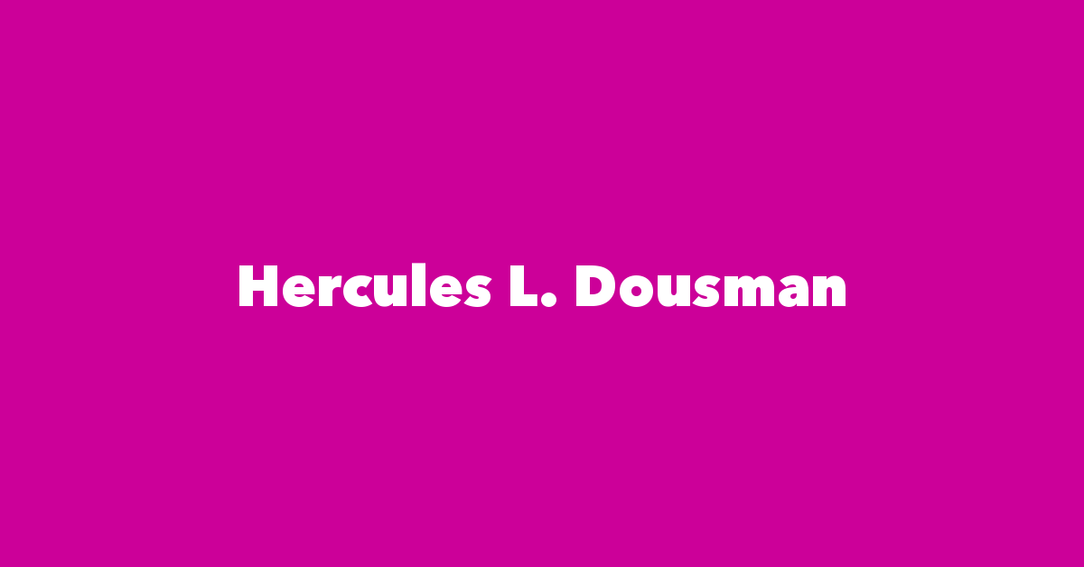 Hercules L. Dousman - Spouse, Children, Birthday & More