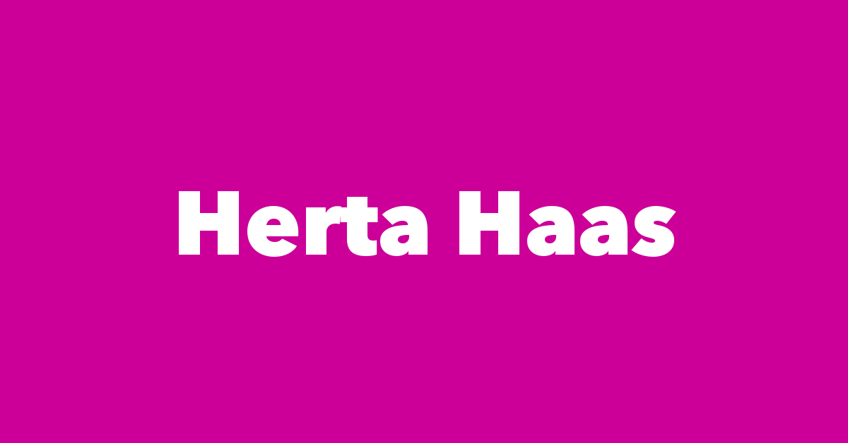 Herta Haas - Spouse, Children, Birthday & More