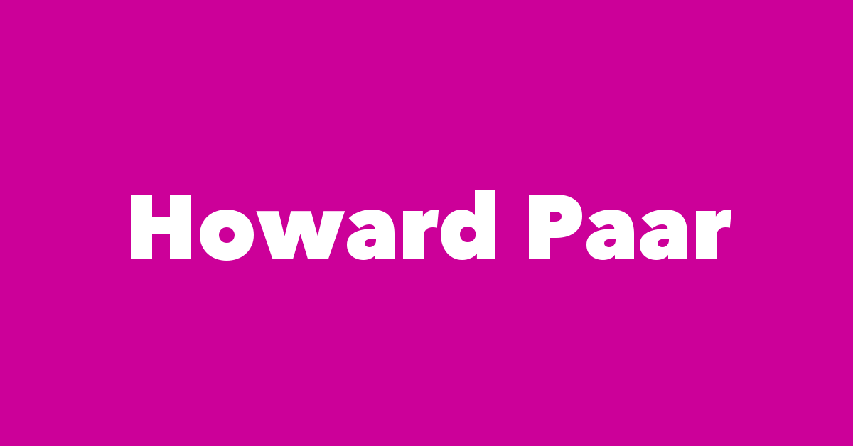 Howard Paar - Spouse, Children, Birthday & More