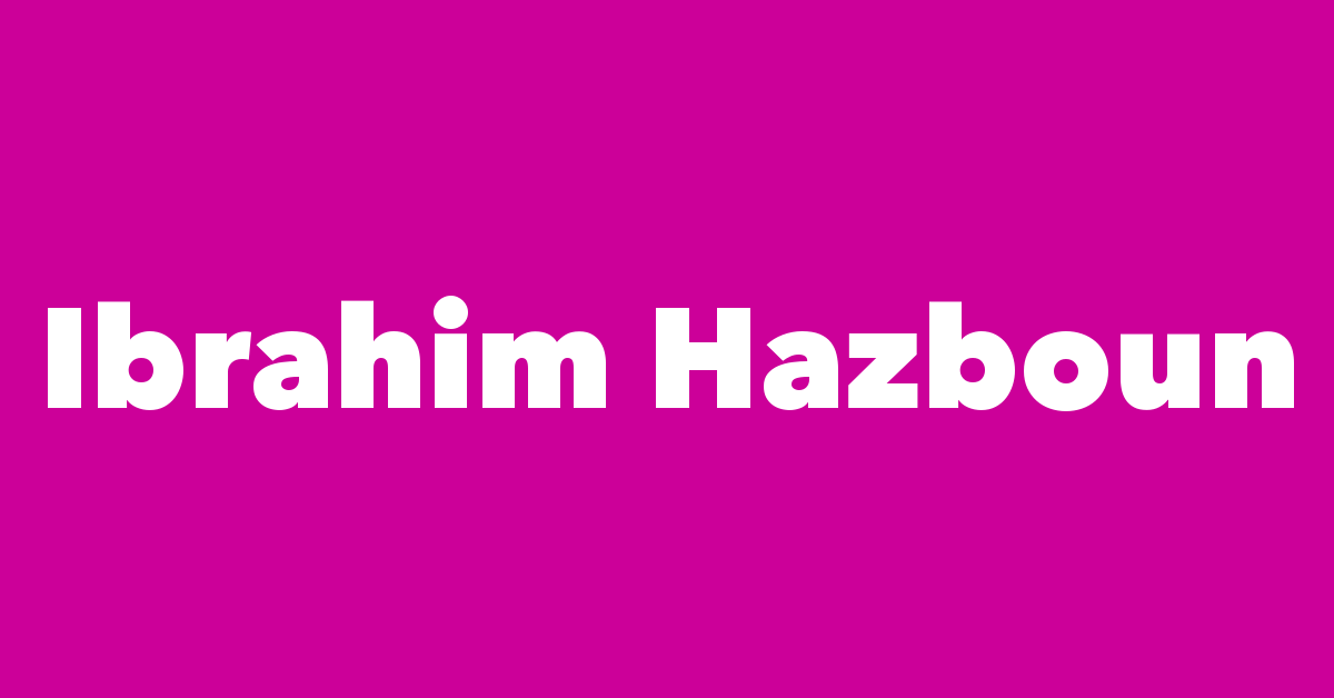Ibrahim Hazboun - Spouse, Children, Birthday & More
