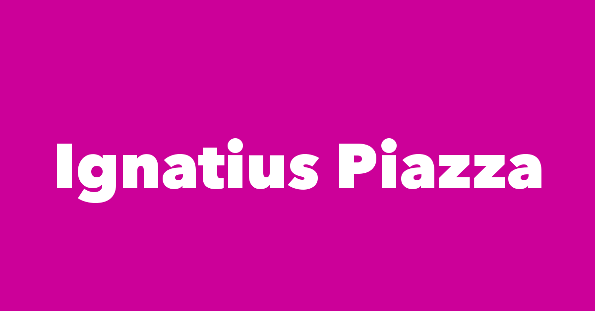 Ignatius Piazza - Spouse, Children, Birthday & More