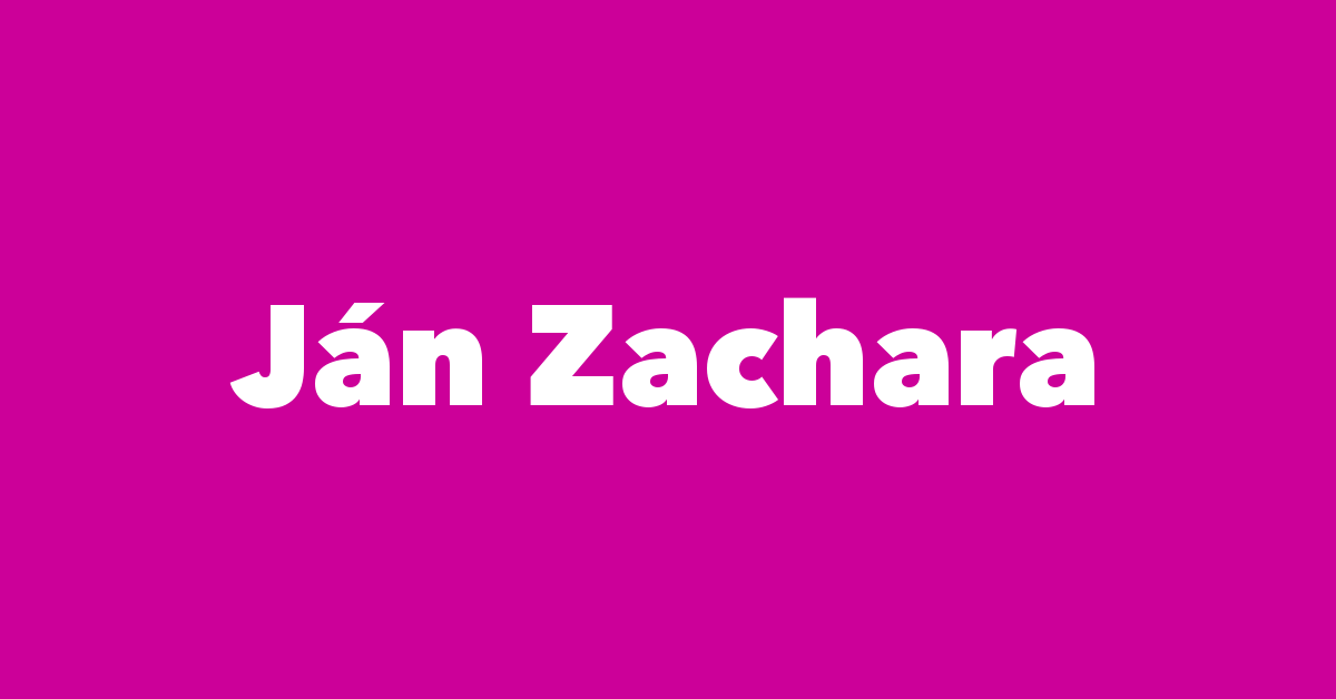 Ján Zachara - Spouse, Children, Birthday & More