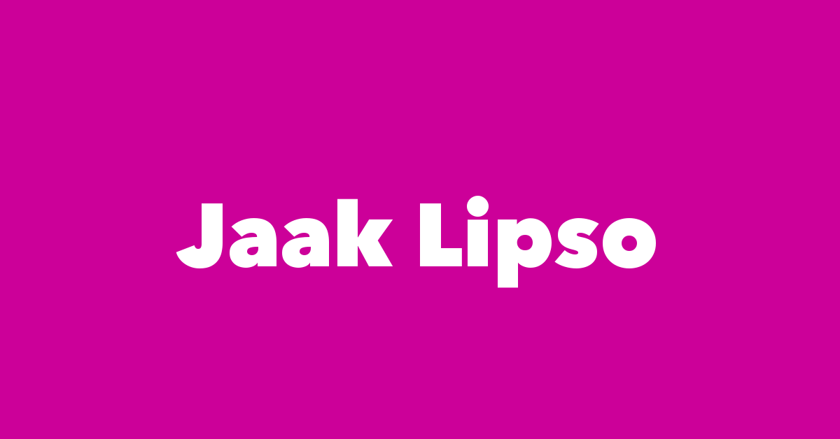 Jaak Lipso - Spouse, Children, Birthday & More
