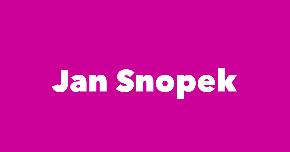 Jan Snopek - Spouse, Children, Birthday & More