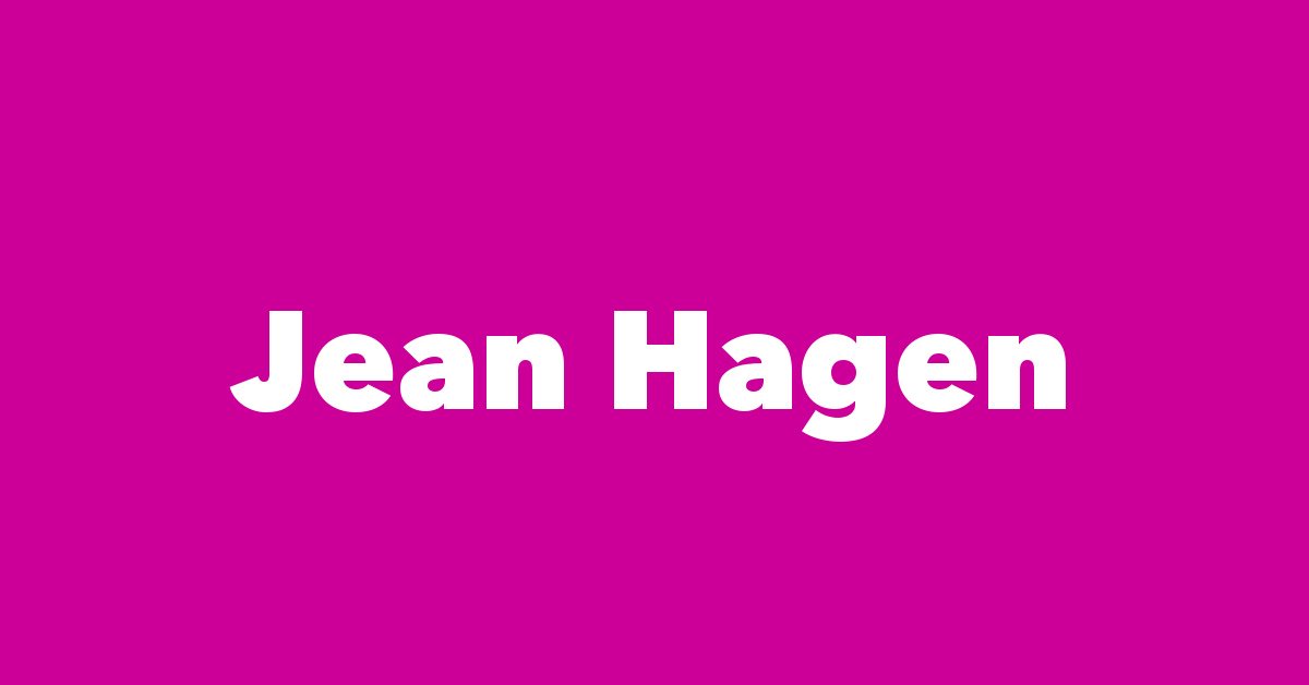 Jean Hagen - Spouse, Children, Birthday & More