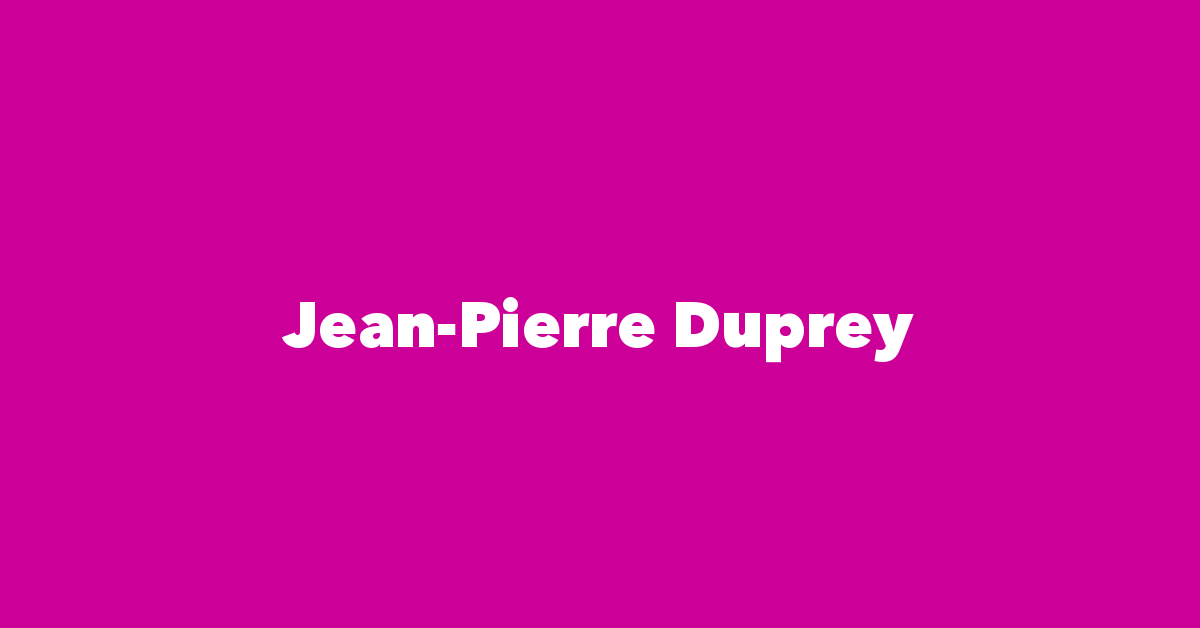 Jean-Pierre Duprey - Spouse, Children, Birthday & More
