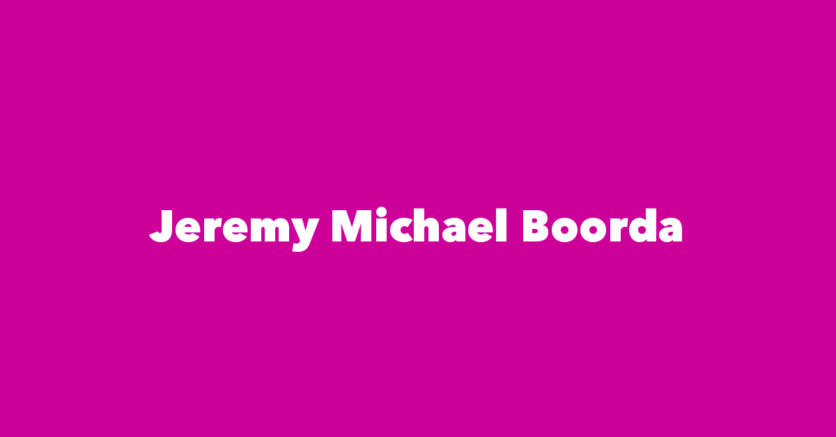 Jeremy Michael Boorda - Spouse, Children, Birthday & More