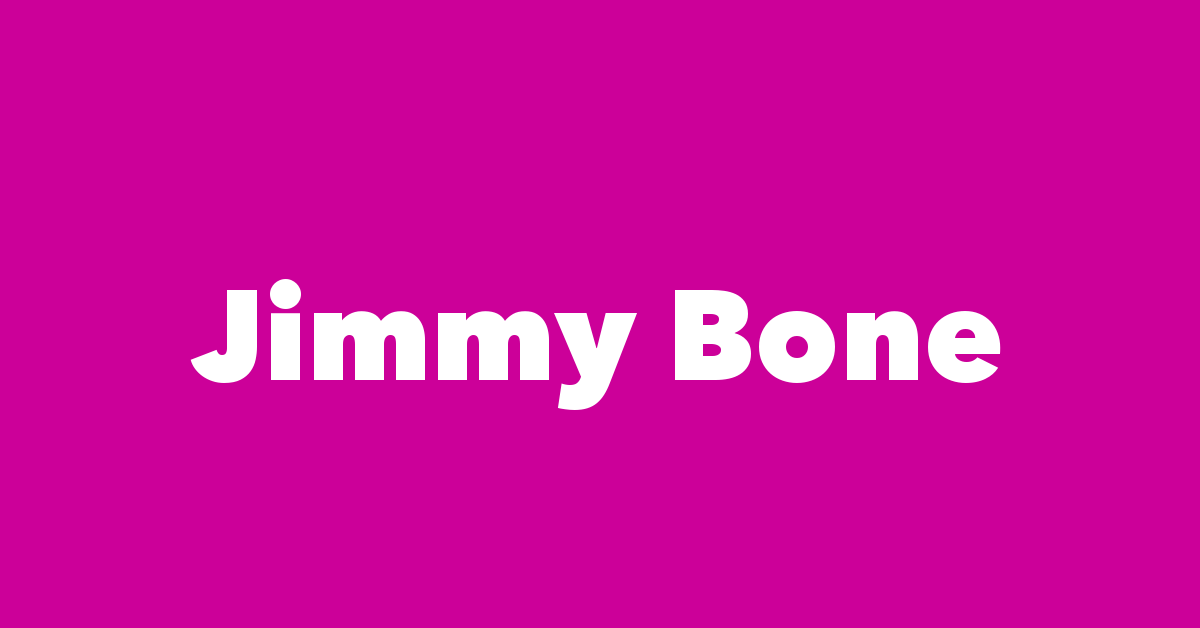 Jimmy Bone - Spouse, Children, Birthday & More