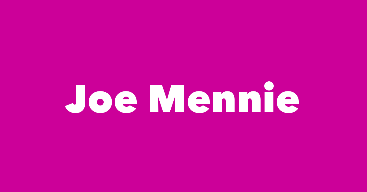 Joe Mennie - Spouse, Children, Birthday & More