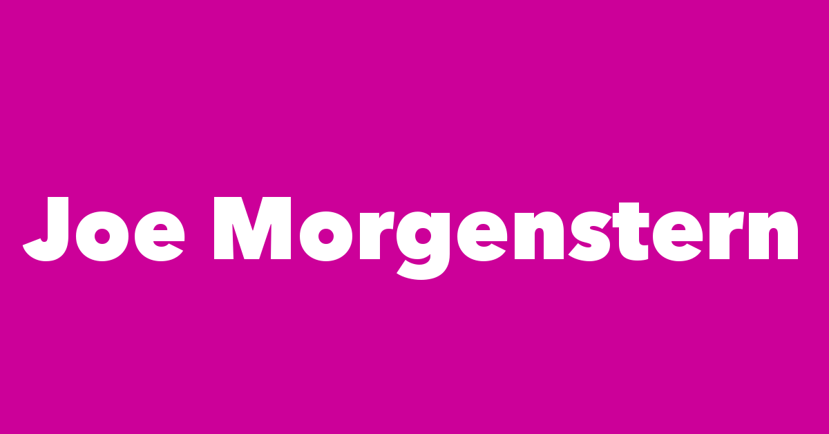Joe Morgenstern - Spouse, Children, Birthday & More