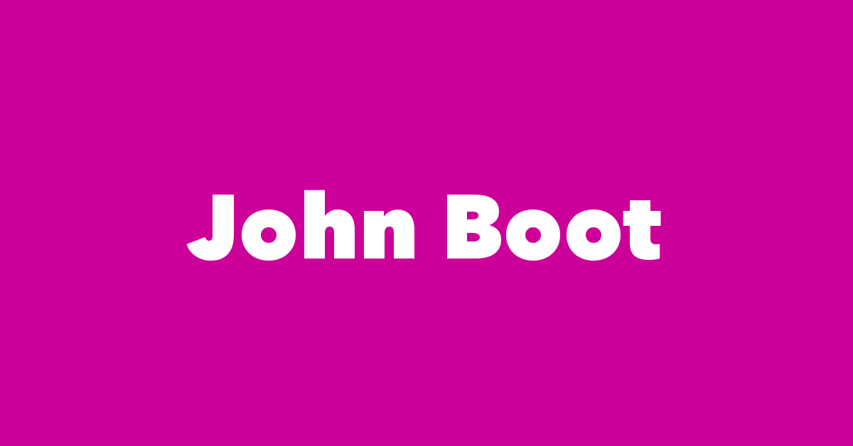 John Boot - Spouse, Children, Birthday & More
