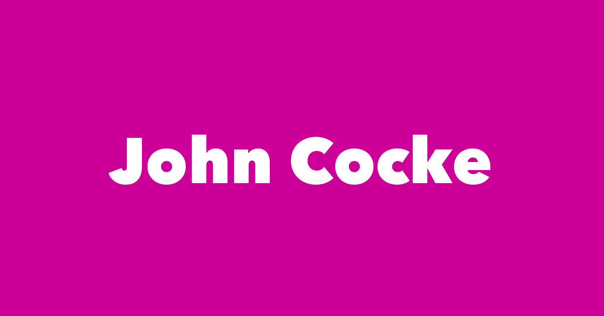 John Cocke - Spouse, Children, Birthday & More