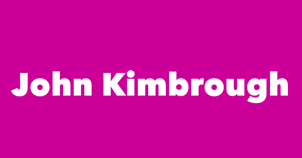 John Kimbrough - Spouse, Children, Birthday & More