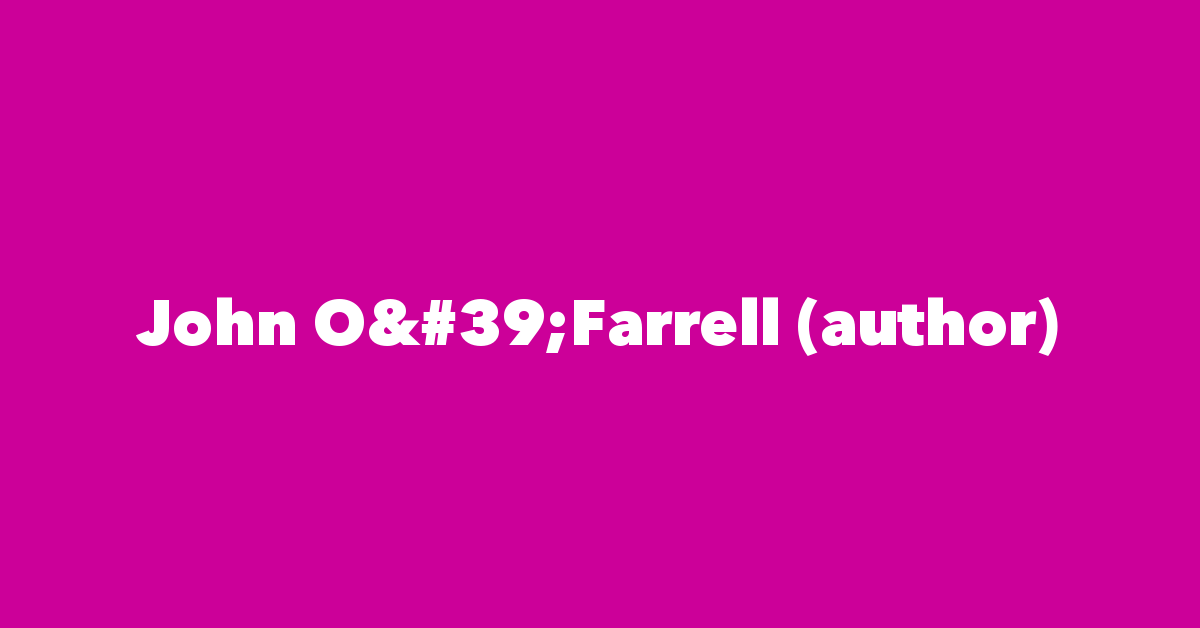 John O'Farrell (author) - Spouse, Children, Birthday & More