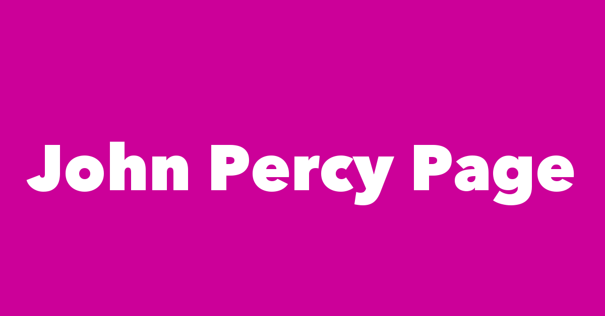 John Percy Page - Spouse, Children, Birthday & More