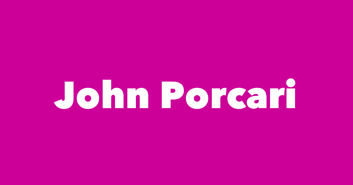John Porcari - Spouse, Children, Birthday & More