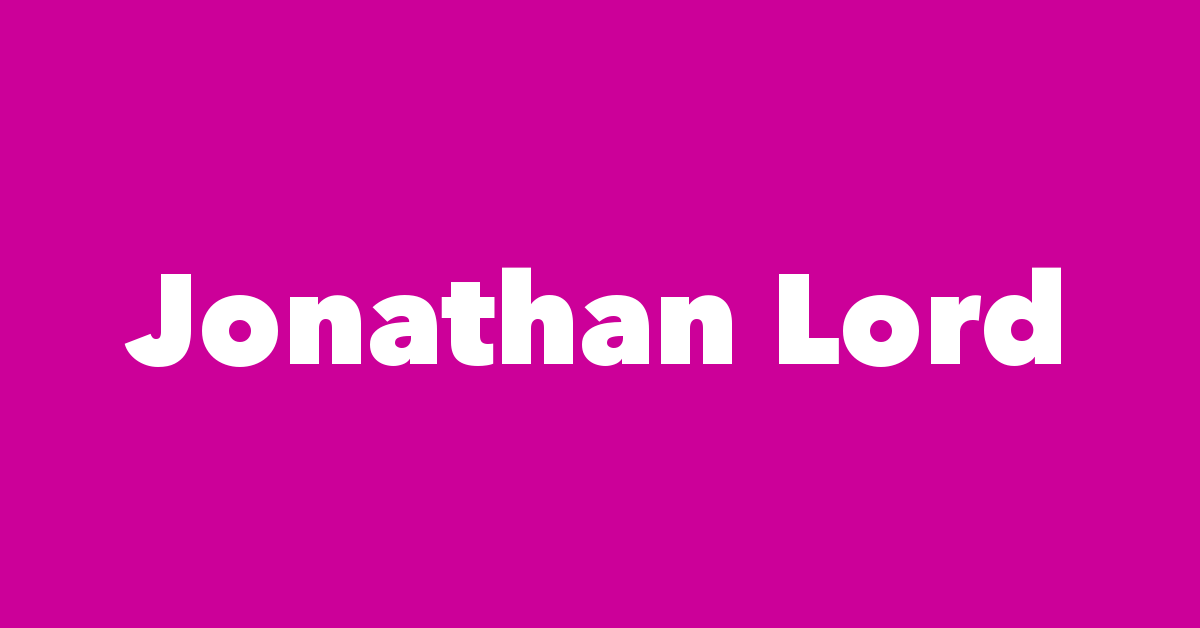 Jonathan Lord - Spouse, Children, Birthday & More