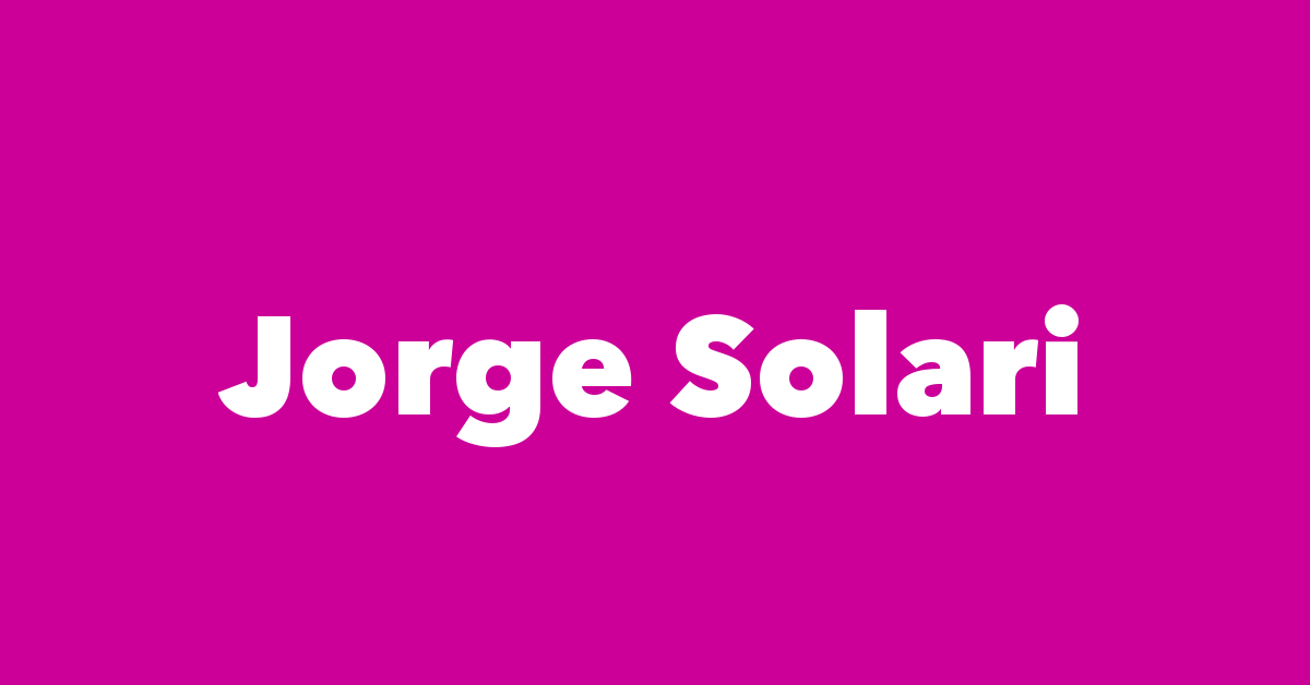 Jorge Solari - Spouse, Children, Birthday & More