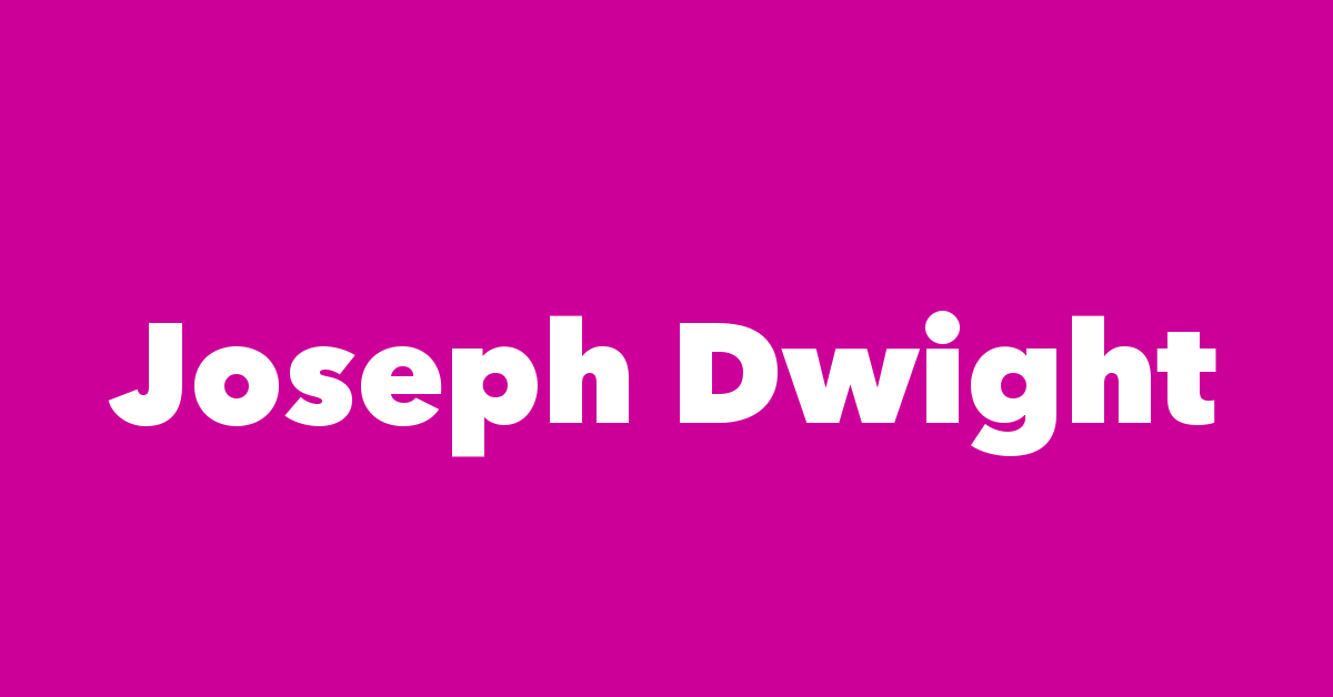 Joseph Dwight - Spouse, Children, Birthday & More