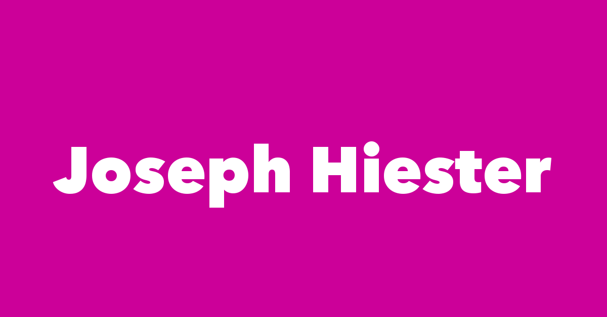 Joseph Hiester - Spouse, Children, Birthday & More