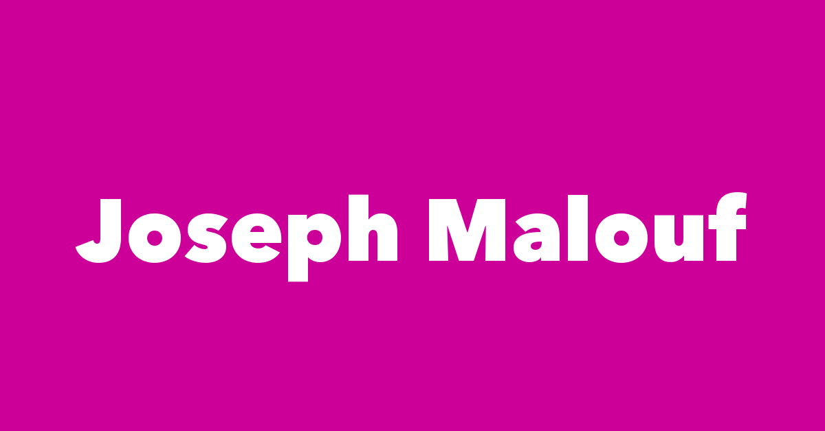 Joseph Malouf - Spouse, Children, Birthday & More