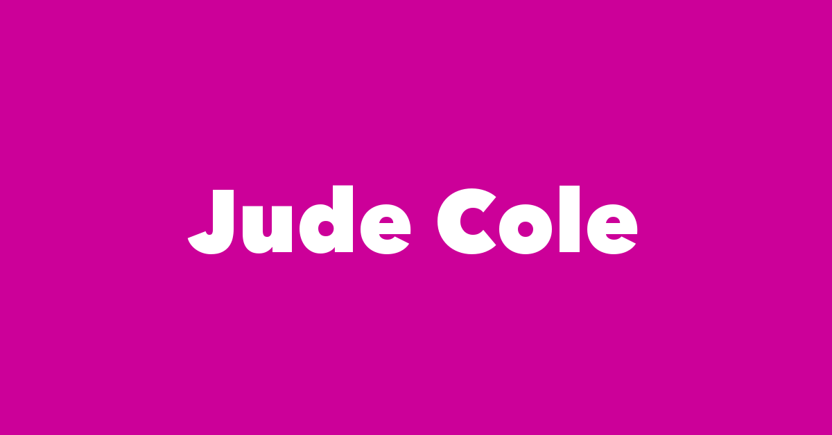 Jude Cole - Spouse, Children, Birthday & More
