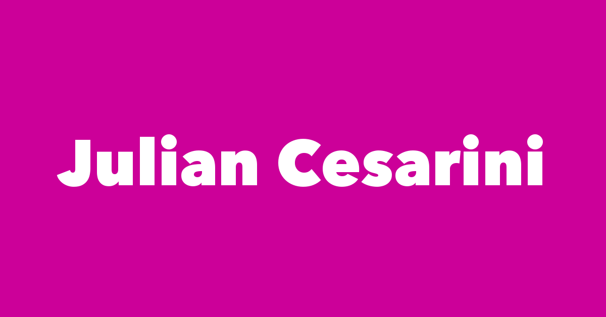 Julian Cesarini - Spouse, Children, Birthday & More