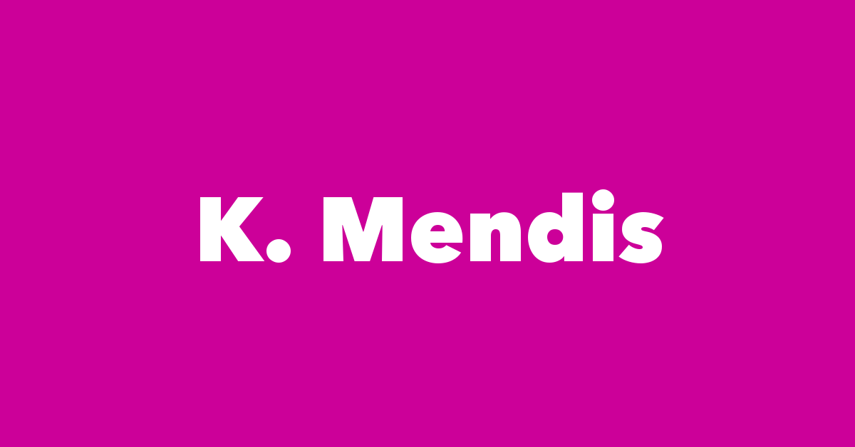K. Mendis - Spouse, Children, Birthday & More