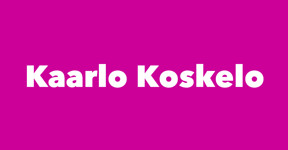 Kaarlo Koskelo - Spouse, Children, Birthday & More