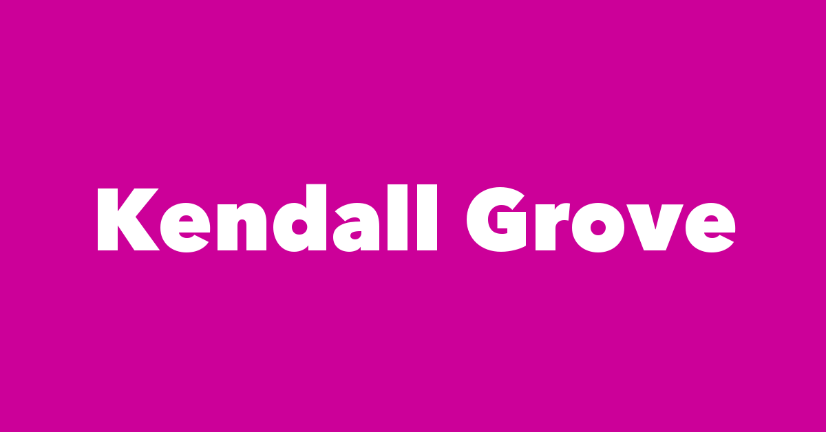 Kendall Grove - Spouse, Children, Birthday & More