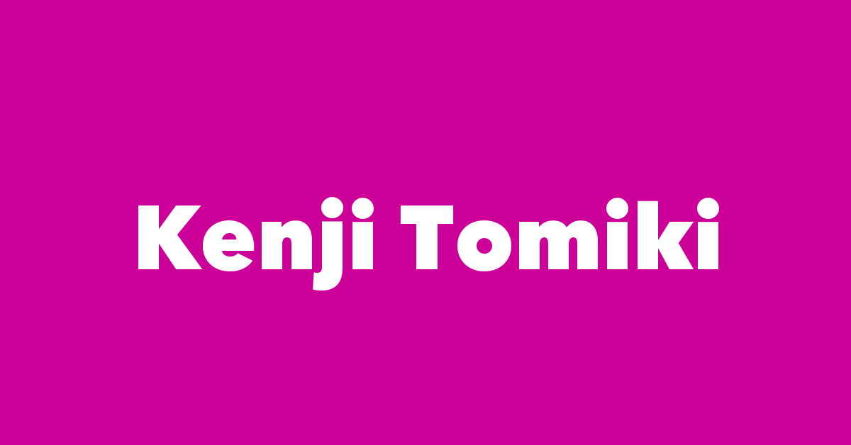 Kenji Tomiki - Spouse, Children, Birthday & More