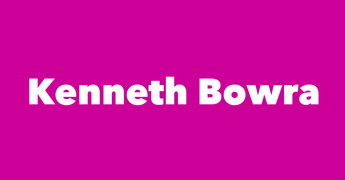 Kenneth Bowra - Spouse, Children, Birthday & More