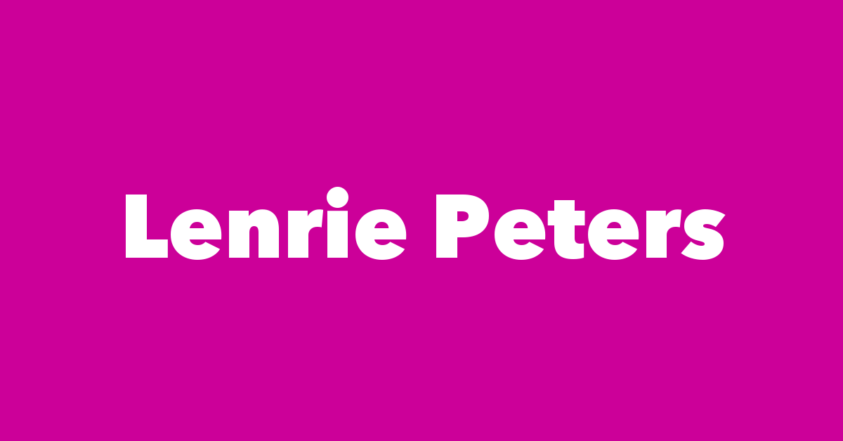 Lenrie Peters - Spouse, Children, Birthday & More