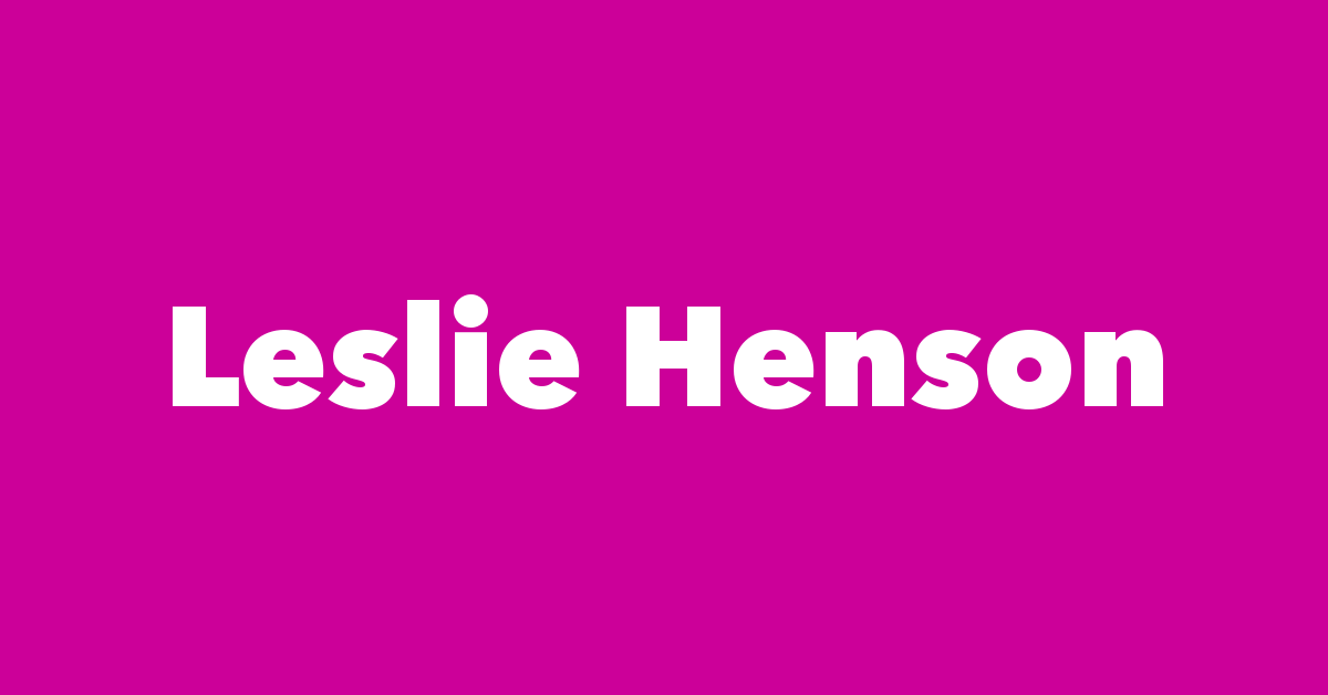 Leslie Henson - Spouse, Children, Birthday & More