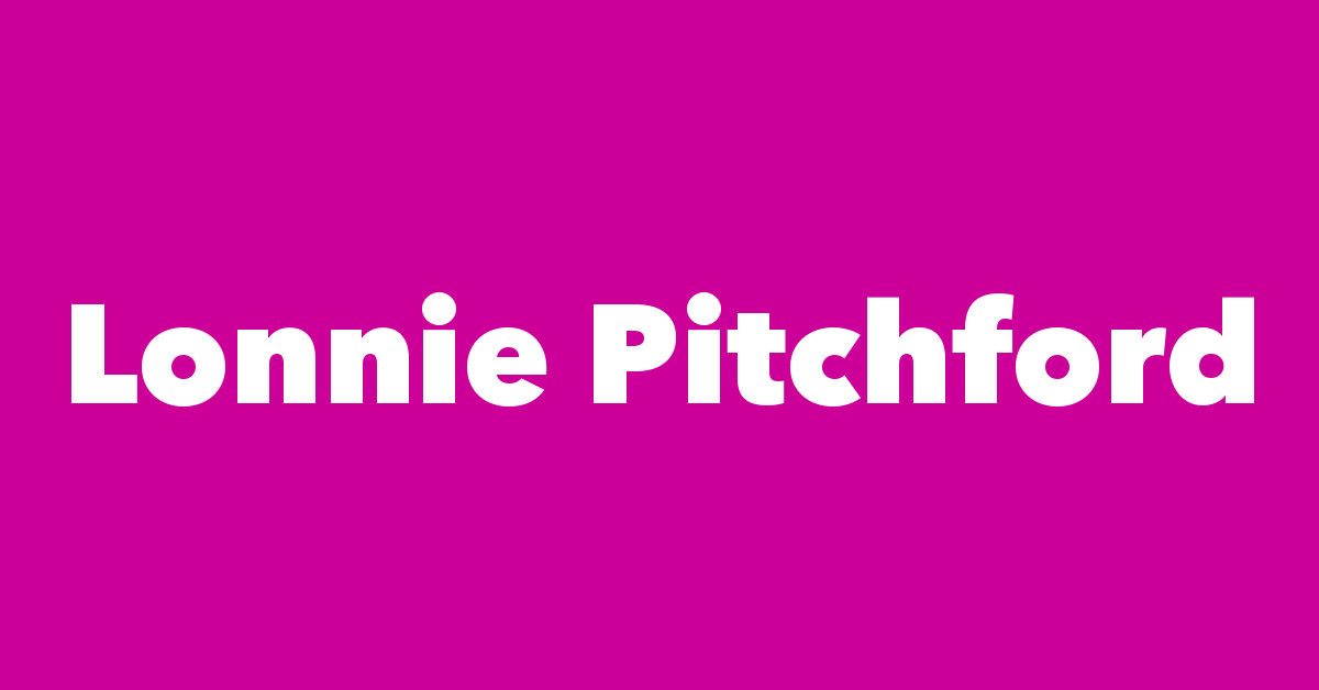 Lonnie Pitchford - Spouse, Children, Birthday & More