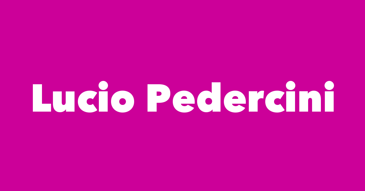 Lucio Pedercini - Spouse, Children, Birthday & More