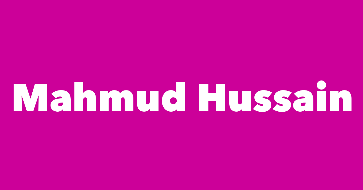 Mahmud Hussain - Spouse, Children, Birthday & More