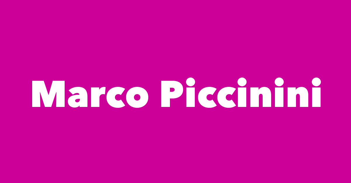 Marco Piccinini - Spouse, Children, Birthday & More
