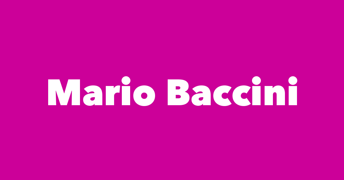 Mario Baccini - Spouse, Children, Birthday & More