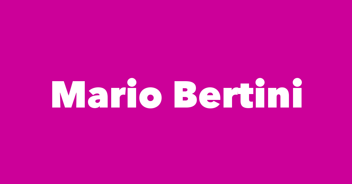 Mario Bertini - Spouse, Children, Birthday & More