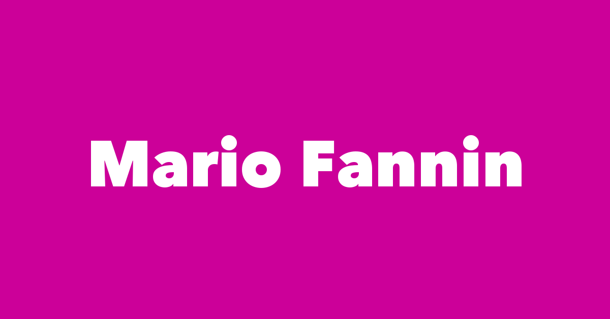Mario Fannin - Spouse, Children, Birthday & More