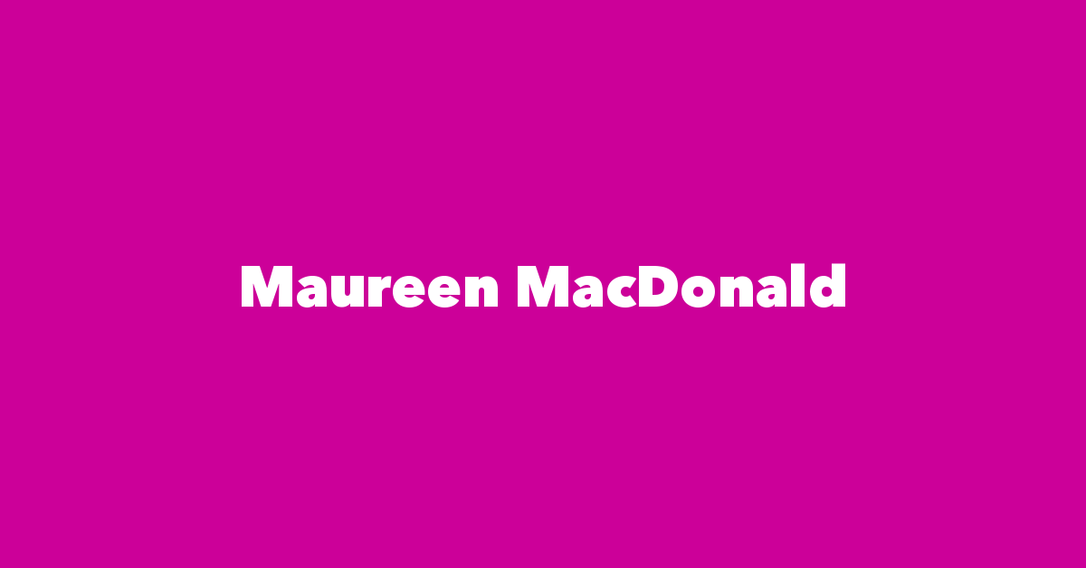 Maureen MacDonald - Spouse, Children, Birthday & More