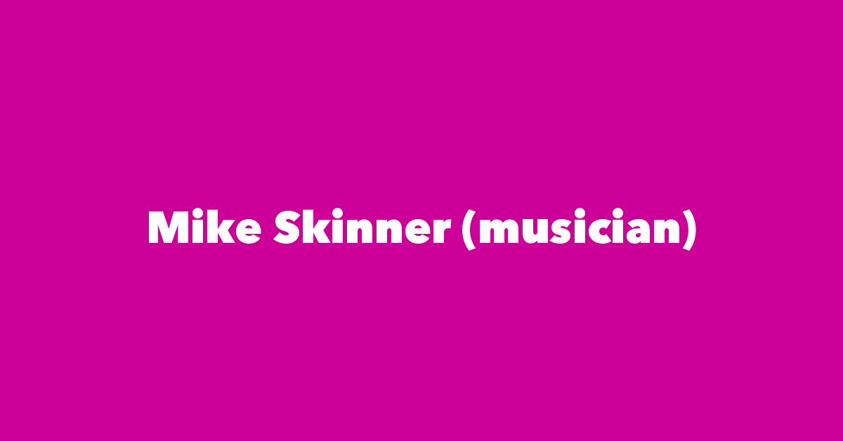 Mike Skinner (musician) - Spouse, Children, Birthday & More