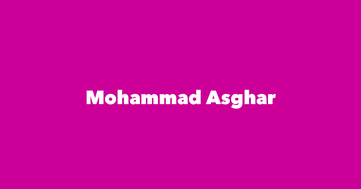 Mohammad Asghar - Spouse, Children, Birthday & More