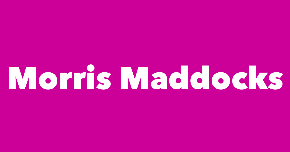 Morris Maddocks - Spouse, Children, Birthday & More