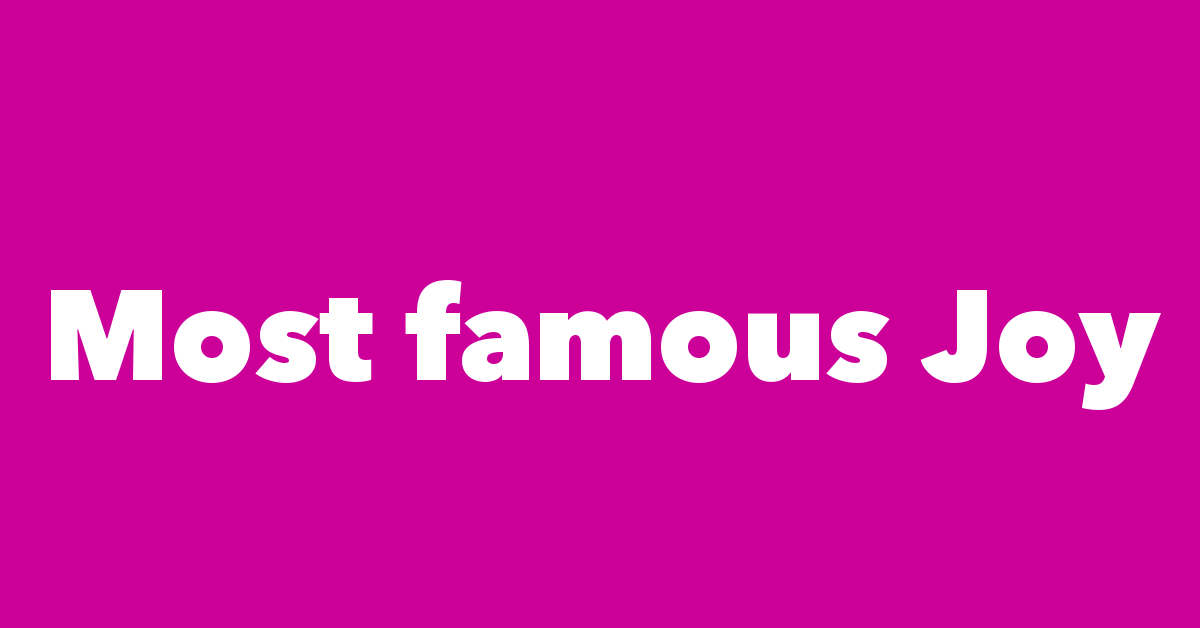 Most Famous People Named Joy - #1 is J. P. Guilford